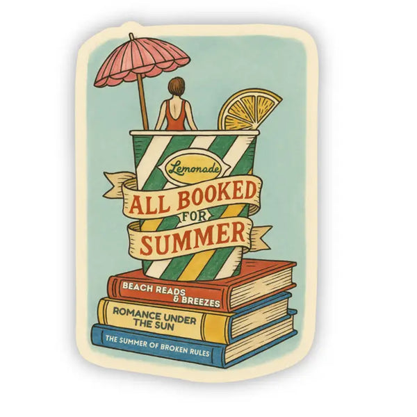 All Booked For Summer Sticker - The Mercantile at Mill + Grain