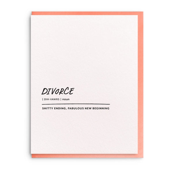 Divorce Definition Card - The Mercantile at Mill + Grain