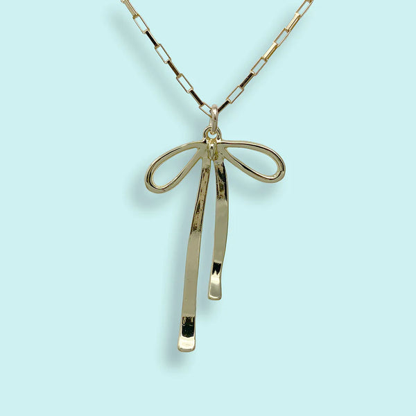 Gold Bow Necklace - The Mercantile at Mill + Grain